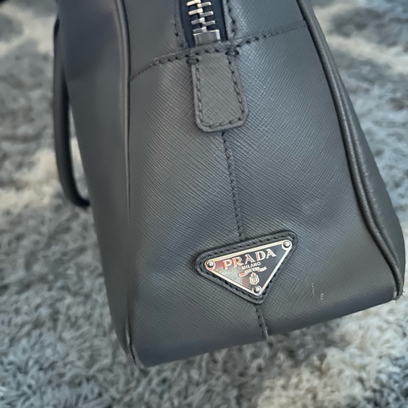 Prada | Bags | Authentic Prada Work Bag In Gray | Poshmark